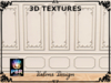 Second Life Marketplace - Seamless PBR White & gold wood wall panels ...