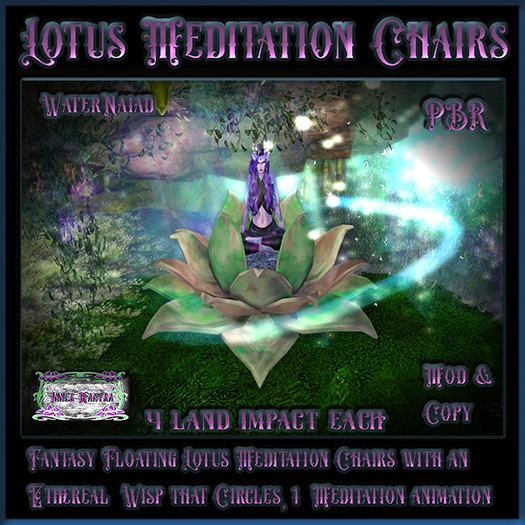Second Life Marketplace - +Inner mantra+ Meditation Lotus, Water Naiad ...