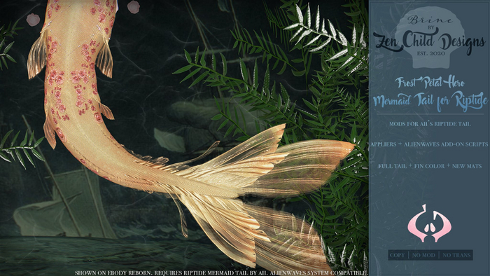 Second Life Marketplace - Brine - Frost Petal Hero FATPACK Mermaid Tail ...