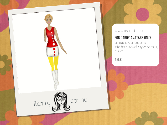 Second Life Marketplace - Flatty Cathy - Quaint Dress (Cardy)