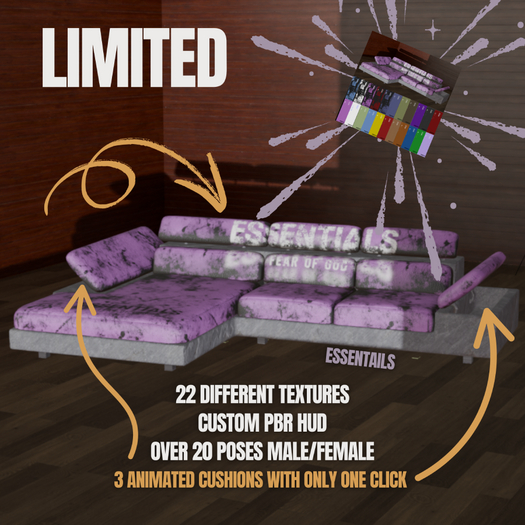 Second Life Marketplace - essentia couch fattpack