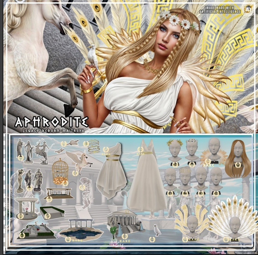 Second Life Marketplace - 14 - APHRODITE - DOVE OF PEACE (WITH HAND ...