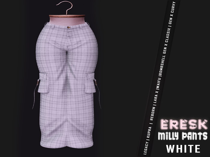 Second Life Marketplace - Eresk :: Milly Pants White (ADD)