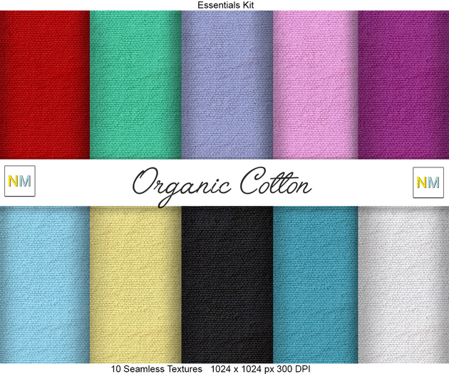 Second Life Marketplace - Organic Cotton 10 Seamless Textures NM