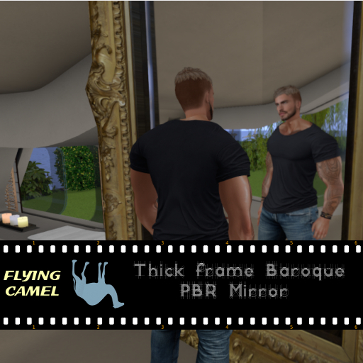 Second Life Marketplace - Thick Frame Baroque PBR Mirror
