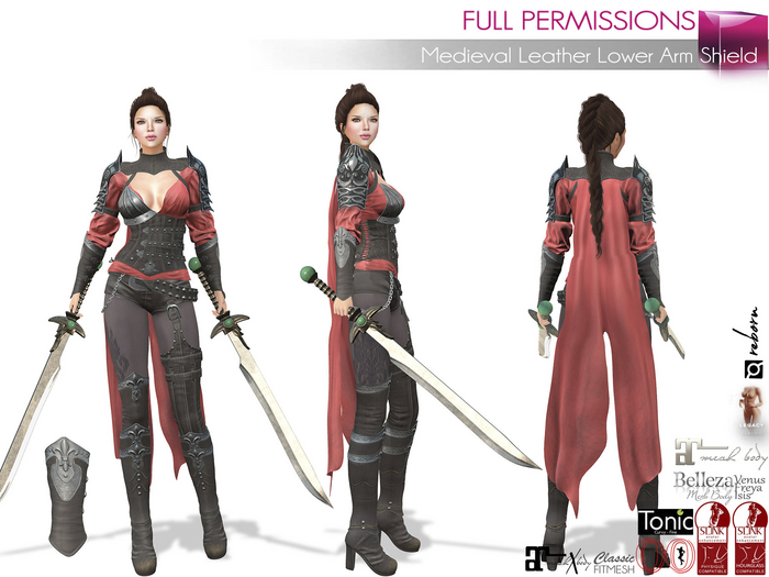 Second Life Marketplace - Full Perm Female Medieval Fantasy Arm Guards ...