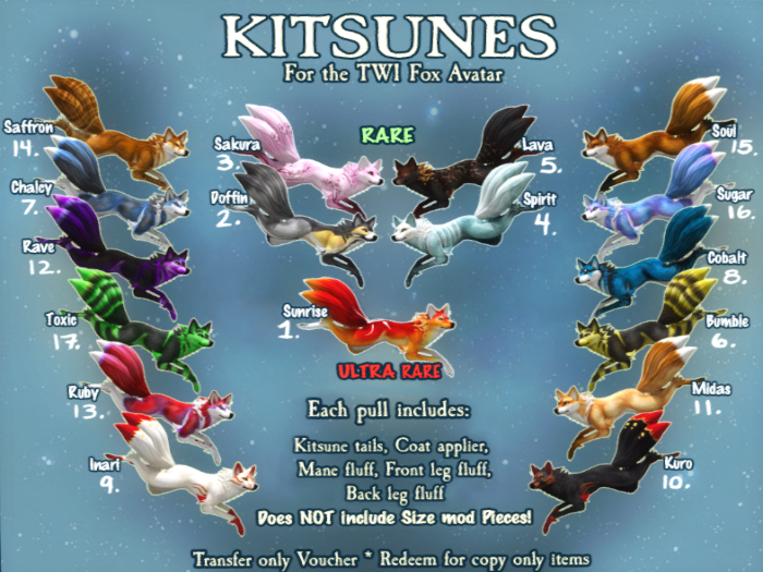 Second Life Marketplace - ~FHHS~ TWI Fox Kitsune VOUCHER (ADD) - 13 Ruby