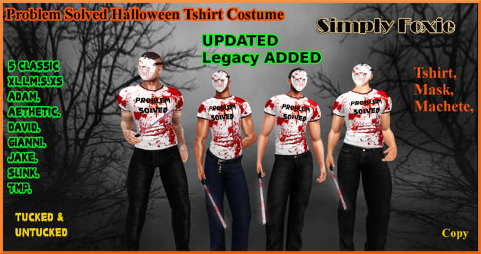 Second Life Marketplace - Problem Solved Halloween Tshirt Costume (Boxed)
