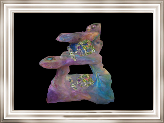 Second Life Marketplace - HB: Rainbow Swirl Rock Statue FuLL PERM