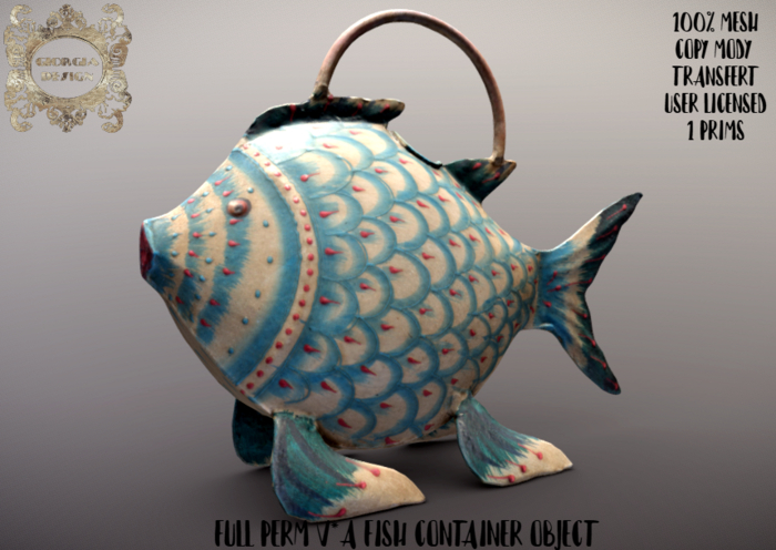 Second Life Marketplace - FULL PERM V*A FISH CONTAINER OBJECT