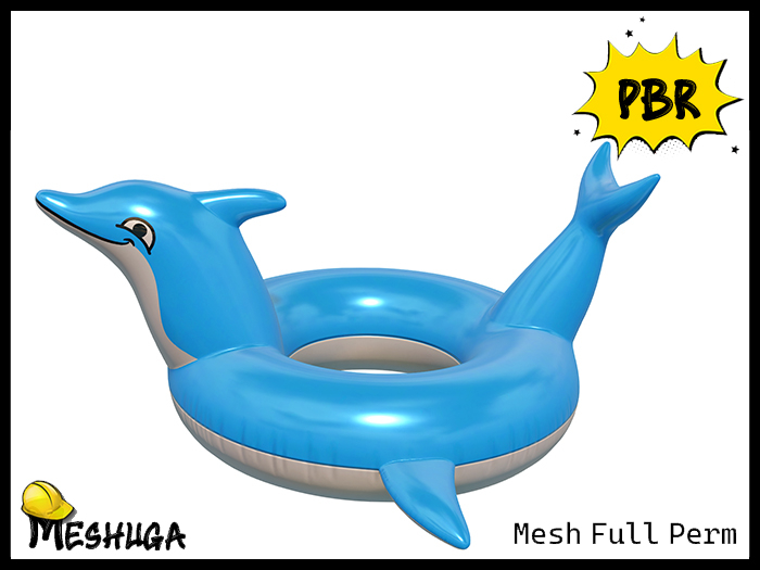 Second Life Marketplace - Meshuga PBR Dolphin Floater FULL PERM MESH