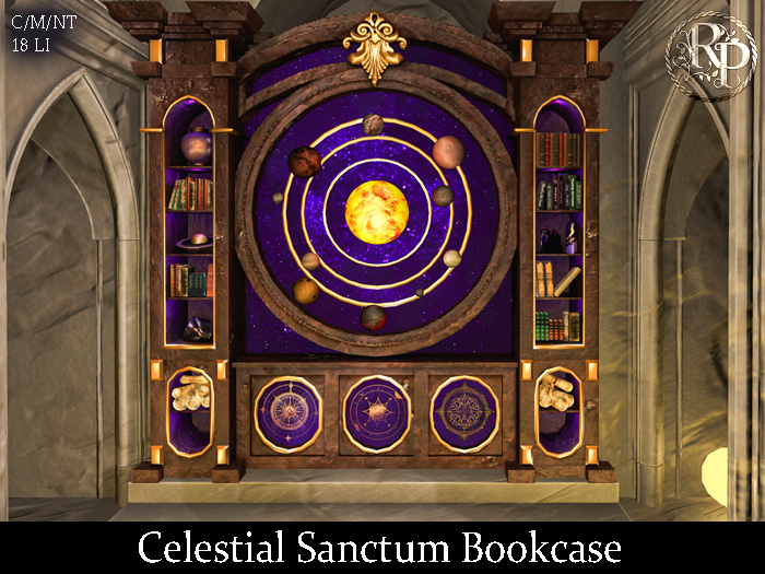 Second Life Marketplace - (RP) Celestial Sanctum Bookcase