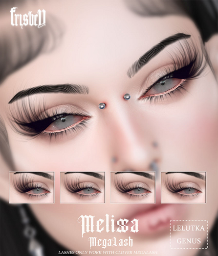 Second Life Marketplace - Frisbey. Melissa Lashes - Clover MegaLash ...