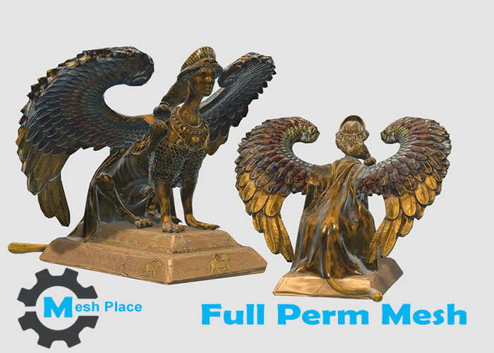 Second Life Marketplace - Queen Sphinx PBR Statue Full Perm