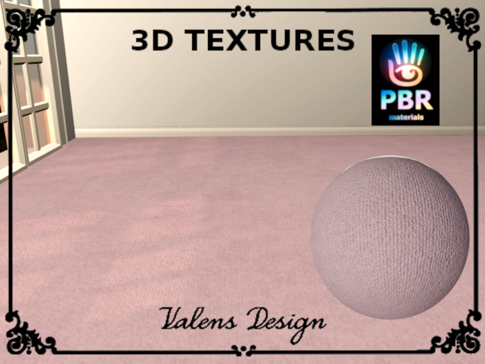 Second Life Marketplace - Seamless PBR light pink carpet 3D TEXTURES ...