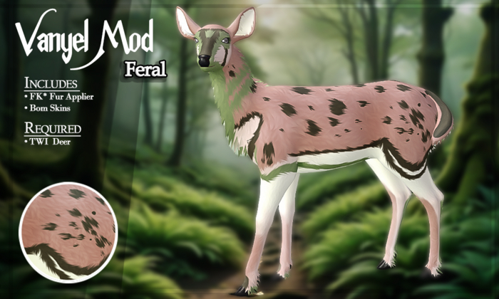 Second Life Marketplace - FK* Vanyel ☾☾6☽☽ ☾☾Feral☽☽ ☾☾TWI Deer☽☽
