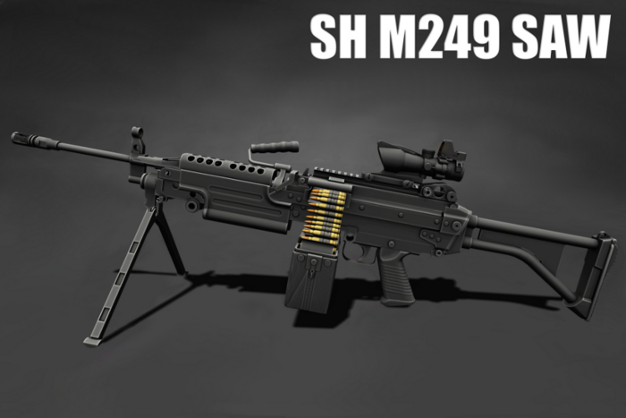 Second Life Marketplace - SH RP Prop Gun - M249 SAW