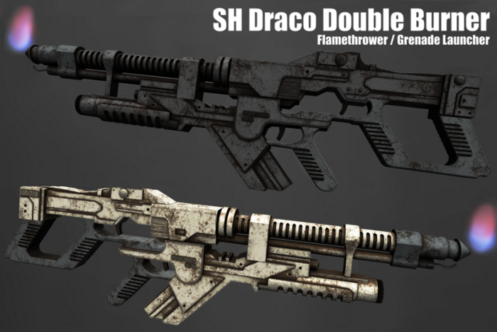 Second Life Marketplace - SH RP Prop Gun - SH Draco Double Burner ...