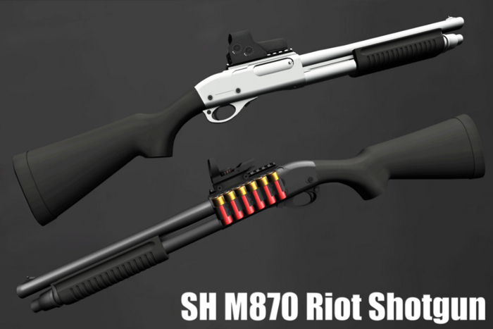 Second Life Marketplace - SH RP Prop Gun - M870 Riot Shotgun (Female ...