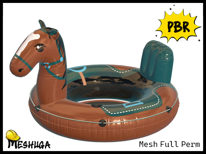 Second Life Marketplace - Meshuga PBR Inflatable Horse Floater FULL ...