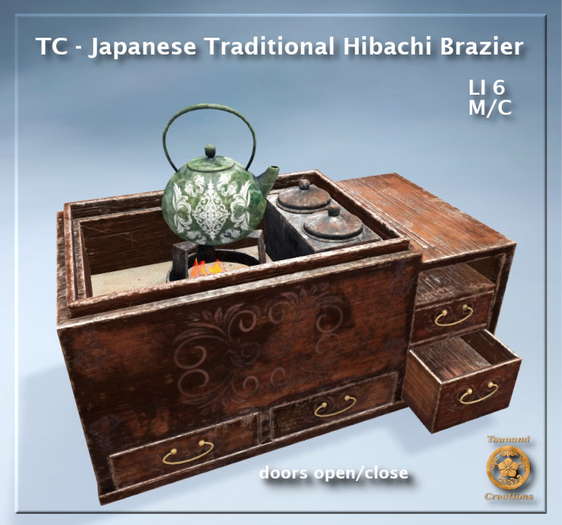 Second Life Marketplace - TC - Japanese Traditional Hibachi Brazier
