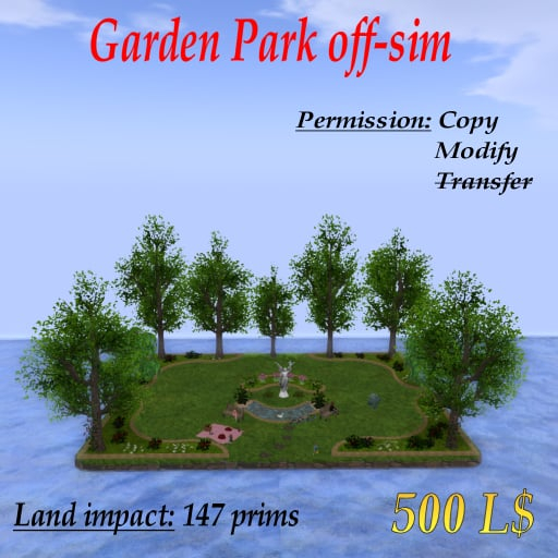 Second Life Marketplace - Garden Park Off -sim