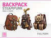 Second Life Marketplace - 3 Backpack Steampunk Pack Full Perm (add me)