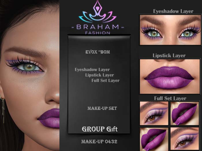 Second Life Marketplace - '' Braham Fasihon '' Group Gift Make Up EvoX ...