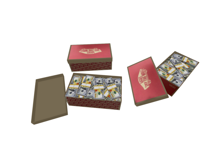 Second Life Marketplace - shoe boxes full of cash v.2