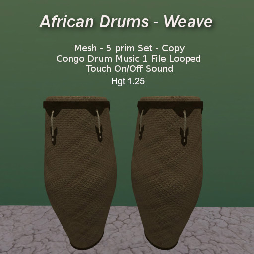 Second Life Marketplace - African Drums - Weave V2