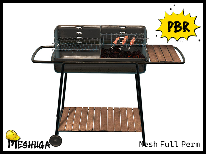 Second Life Marketplace - Meshuga PBR 4th of July - BBQ Grill FULL PERM ...