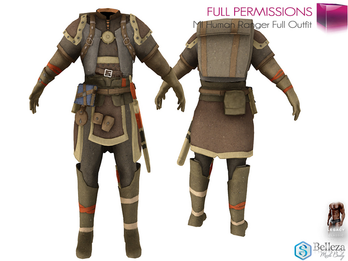 Second Life Marketplace - Full Perm Men's Medieval Fantasy Scout Ranger ...