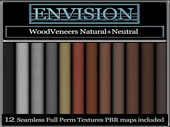 Second Life Marketplace - Envision!WoodVeneers Natural and Neutral( boxed)