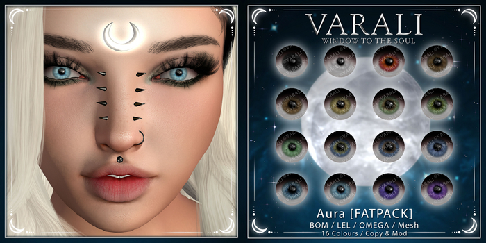 Second Life Marketplace - ..: VARALI :.. Aura Eyes [FATPACK]