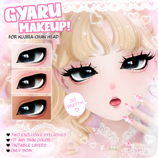 Second Life Marketplace - Mimos - TH Kujira-chan: Gyaru Makeup!