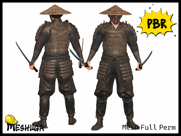 Second Life Marketplace - Meshuga PBR Takata Samurai Fictional ...