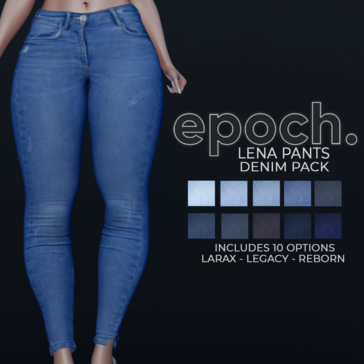 Second Life Marketplace - epoch - [pack] - lena - pants - blue denim