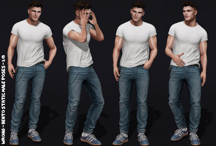 Second Life Marketplace - WRONG - BENTO STATIC MALE POSES - 215