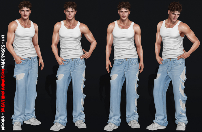 Second Life Marketplace - WRONG - BREATHING ANIMATION MALE POSES - 217