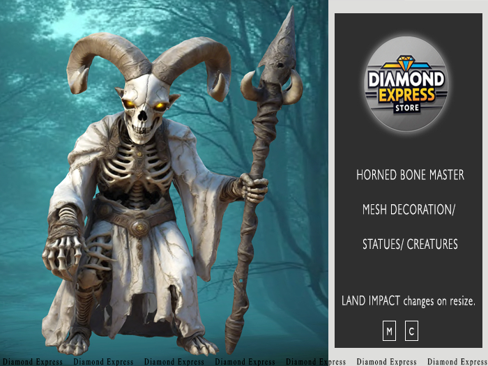 Second Life Marketplace - {DE} Horned Bone Master- mesh decoration