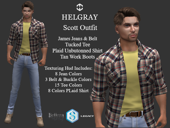 Second Life Marketplace - Scott Outfit for Belleza Jake, Signature ...