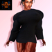Second Life Marketplace - SiK Long Sleeve Dress Black Hulixa
