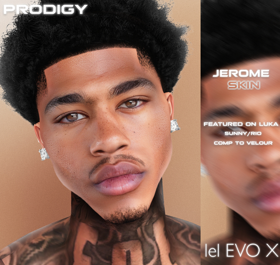Second Life Marketplace - PRODIGY: JEROME EVO X SKIN (DEMO)