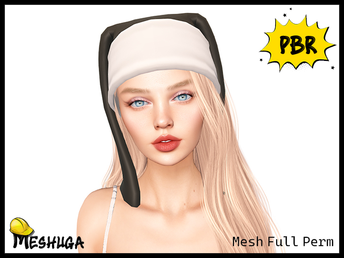Second Life Marketplace - Meshuga PBR Kawaii Cute Nun Headress FULL ...