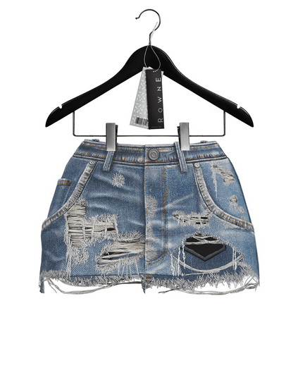 Second Life Marketplace - Rowne.Vertz Denim Mini - Bleach