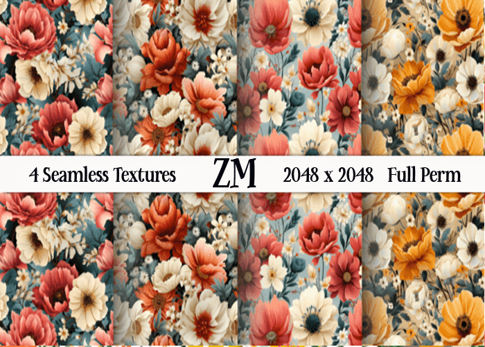 Second Life Marketplace - SUMMER FLORAL GIFT TEXTURES