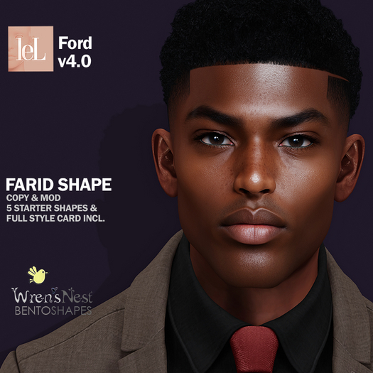 Second Life Marketplace - LELUTKA FORD SHAPE - { wren's nest } - Farid