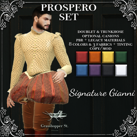 Second Life Marketplace - Grasshopper St Prospero Set Signature Gianni