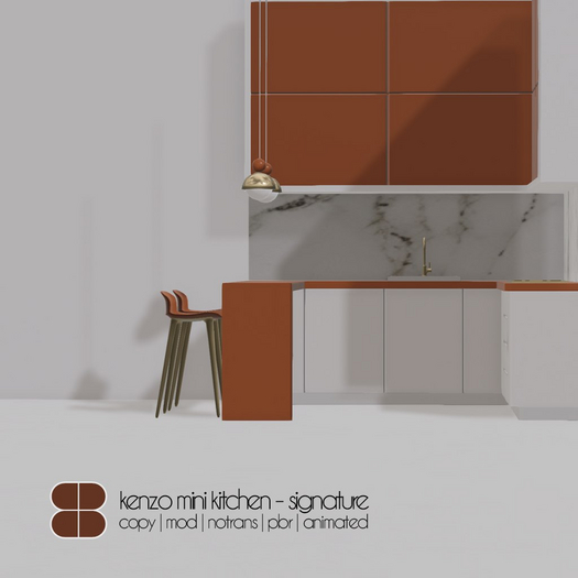 Second Life Marketplace - 8 Kenzo Mini Kitchen PBR - SIGNATURE