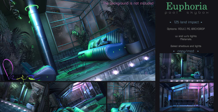 Second Life Marketplace - K&S - // Euphoria. Pool skybox PG